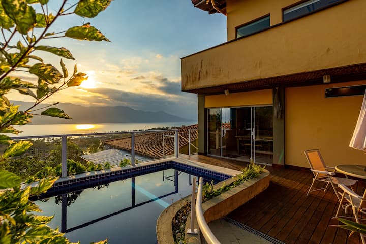 Incrível Vista Mar 4 Min Praia Piscina Privativa - Ilhabela
