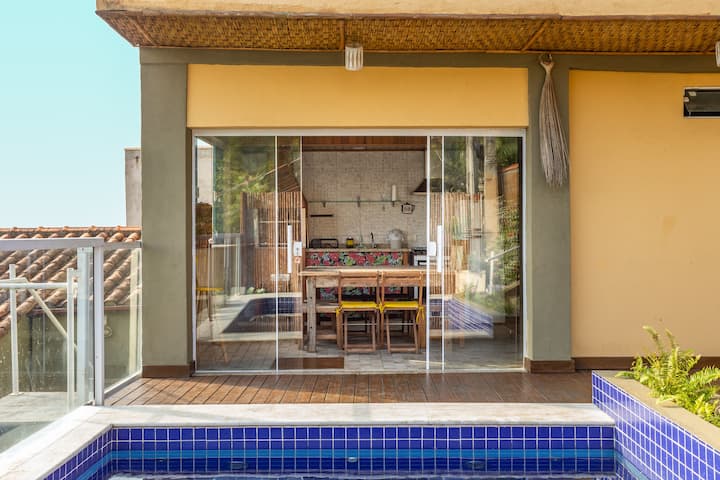 Incrível Vista Mar 4 Min Praia Piscina Privativa - Ilhabela