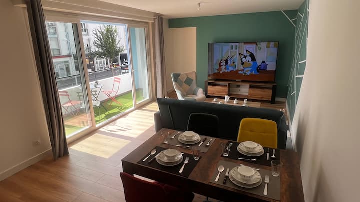 Hyper-centre 3 Chambres 3 Douches Parking & Balcon - Saint-Nazaire