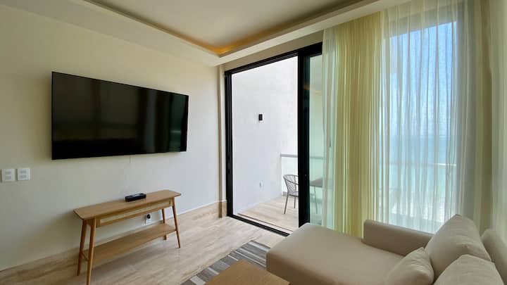 New Front Beach Apartment With Free Golf Cart - Puerto Morelos
