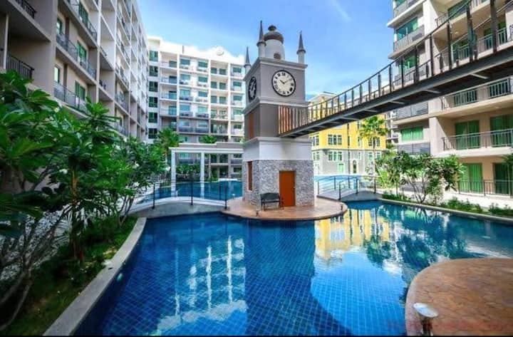 芭提雅网红公寓1卧城市景观高速网络宁静,私密,步行街直达海滩711便利店,尚泰百货21航站楼直达77 - Pattaya City