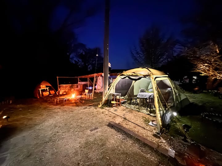 庭でBbq･焚き火/ホテルでもキャンプ場でもない「自分だけの秘密基地」/1〜4名/霞ヶ浦まで車３分 - 石岡市