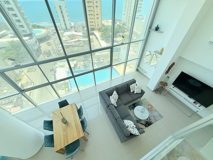 2br Apto Duplex Beachfront Central Location. New - Cartagena