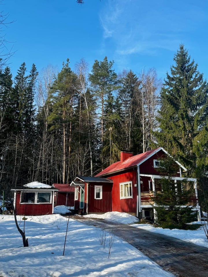 Mökki Puusaunalla Lähellä Palveluita - Riihimäki