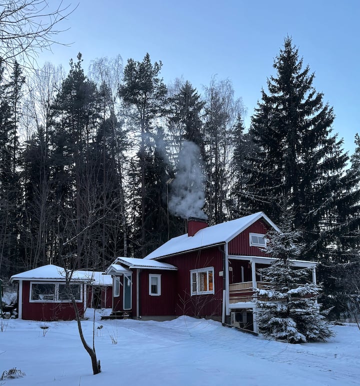 Mökki Puusaunalla Lähellä Palveluita - Riihimäki