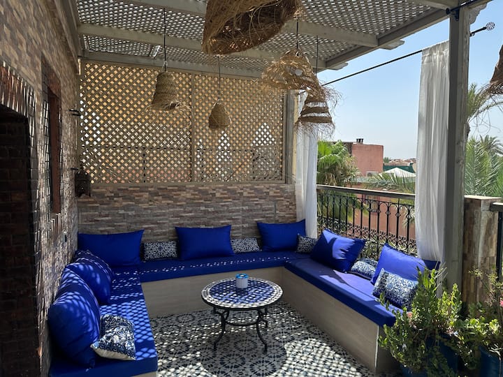 Triplex Vue Atlas, Terrasse 30 M2 Et 3 Piscines - Marrakech
