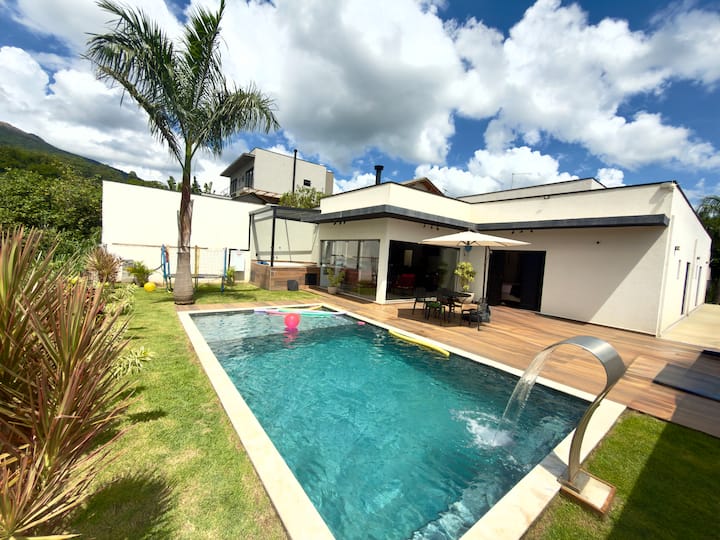 Casa Do Pouso | Jacuzzi C/ Teto De Vidro + Piscina - Atibaia