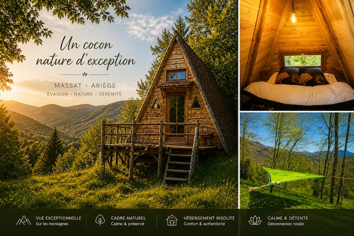 Chalet Nature Vue Montagne Calme Et Ciel éToilé - Pyrenees