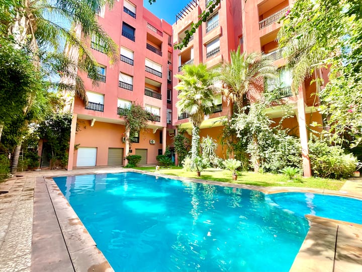Centre Appart Guiliz Hivernage(fibre/pool/netflix) - Marrakesh