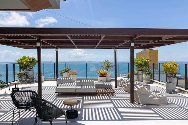 Studio C/ Rooftop E Piscina Vista Mar 1km Da Praia - Barra, Brazil