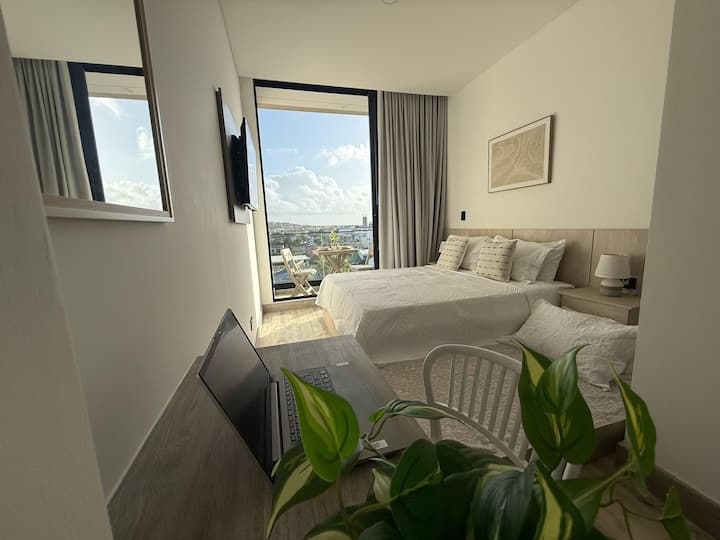 Acogedor Estudio Nuevo Cerca A Playas - San Andrés