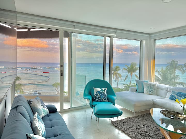 En Bord De Mer Avec Plage Privée, Gym, Jacuzzi - Playa del Carmen