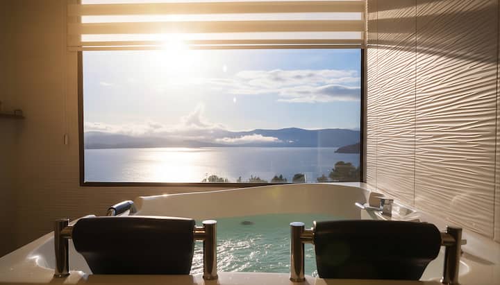 Refugio Para Parejas Con Jacuzzi Y Vista Al Lago - Aquitania