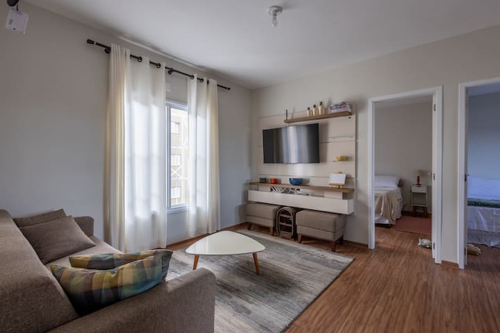 Cozy Family Apt 2 Parking Spaces 50” Tv Queen Bed - Campos do Jordão