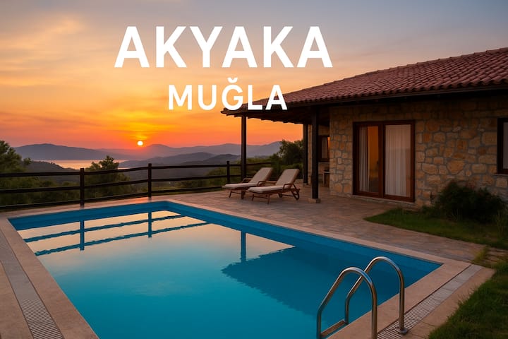 Akyaka Da Orman Ve Deniz Manzaralı Müstakil Villa - Akyaka, Muğla
