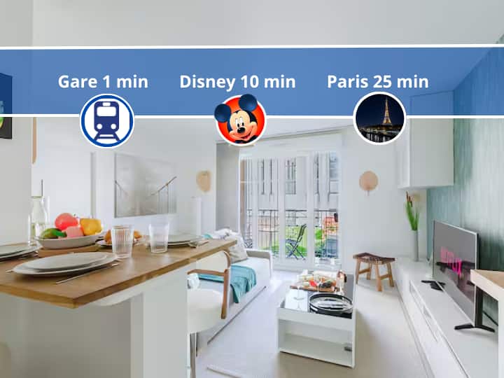 L'eden, City Center, Parking Privé, Gare 1 Minute - Torcy