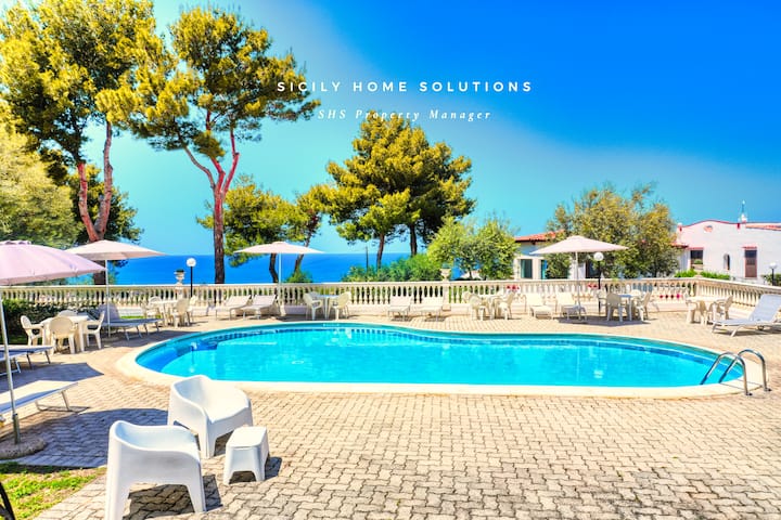 Relax With A Sea View In A Cottage With Pool. - 시실리아