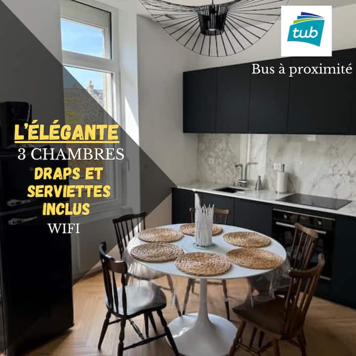 L'élégante –  Magnifique Maison 90m2 Proche Centre - Saint-Brieuc