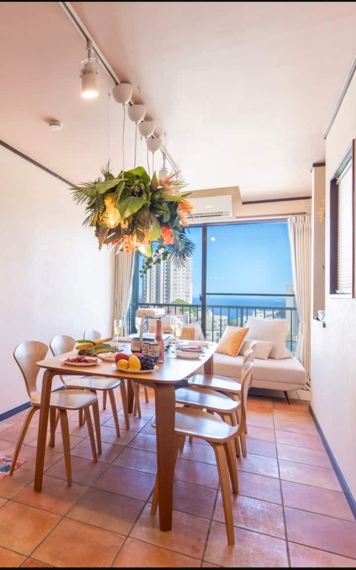 オーシャン&花火ビュー/隠れボードゲーム部屋／デザイナーズルーム/室内Bbq／駅徒歩7分／駐車場2台 - Atami