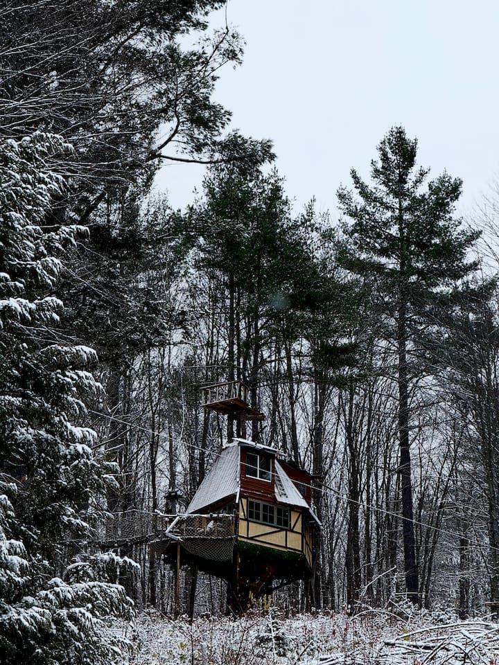 Treehouse With 850 Feet Zip Line - Braintree, VT