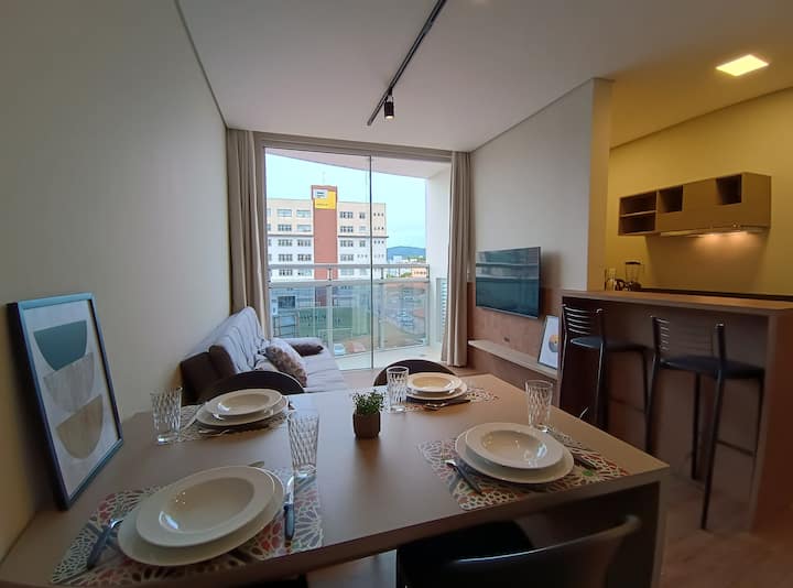 Apto Novo, Suíte+1 Quarto, 2bwc, Completo, Unimed - Joinville