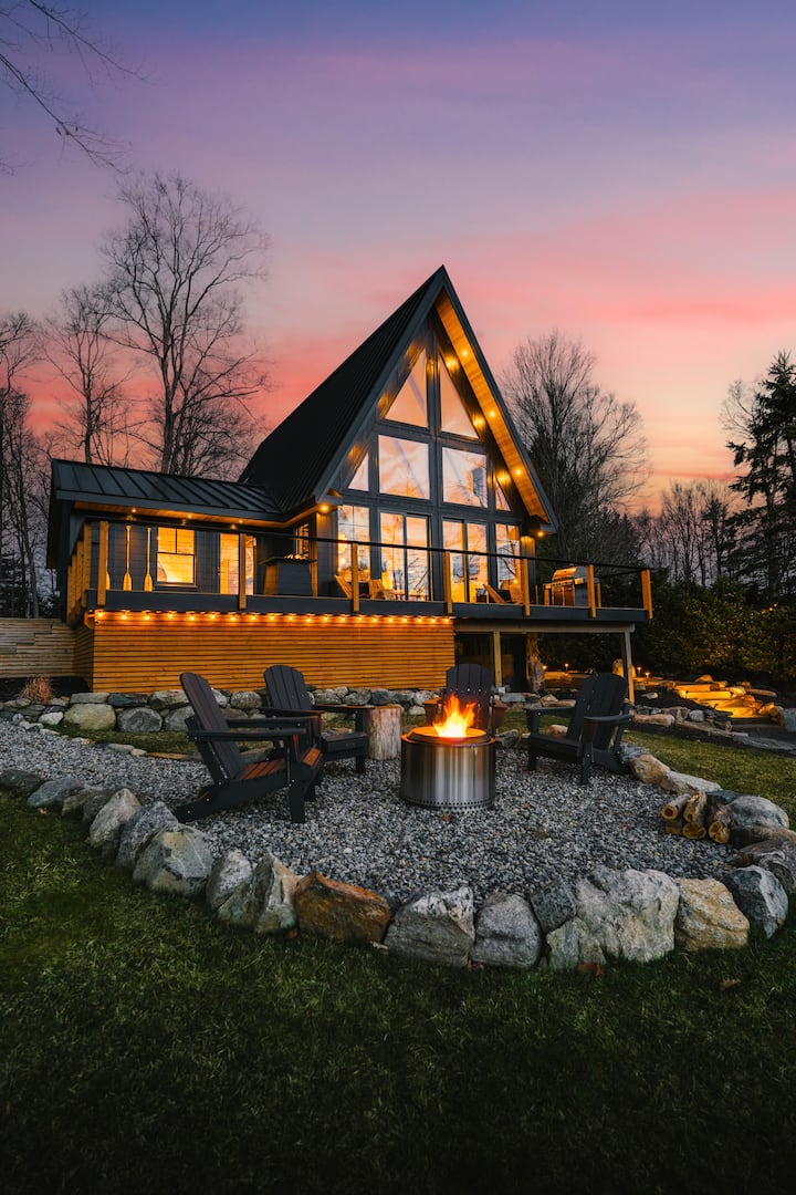 A-frame Private Lake Hot Tub + Lakefront Views Nj - New Jersey