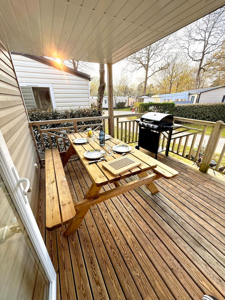 Mobil-home Clim 6 Pers · Camping 4* · Lits Faits - Vendée