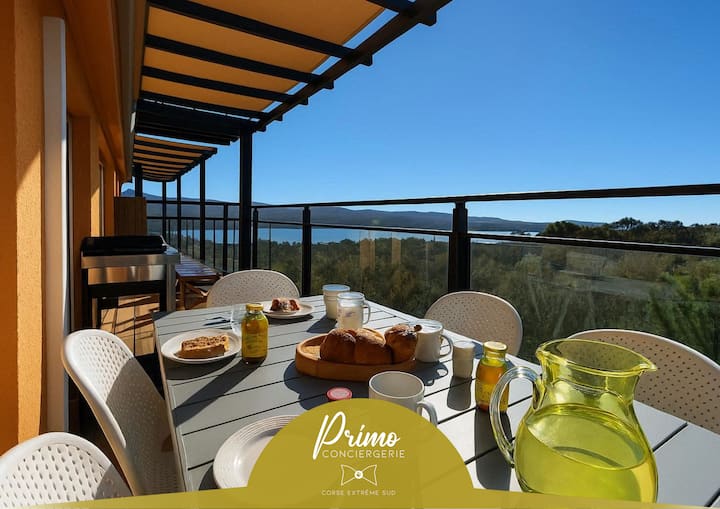 L’orizonte – T3 Vue Mer, Piscine & Plage - Plage de Figari