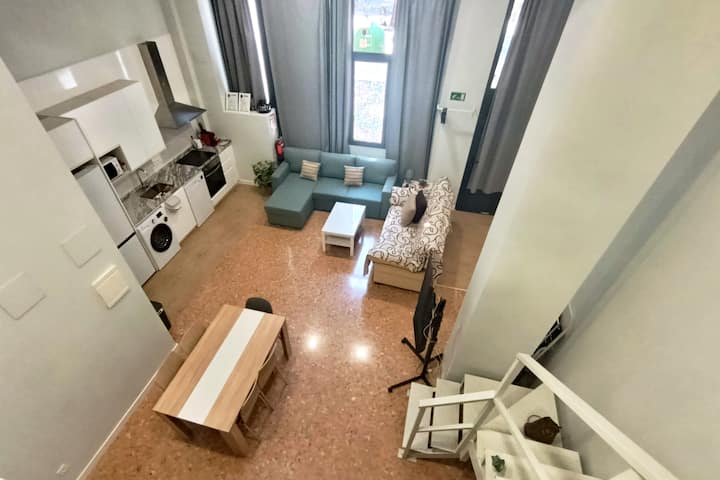 Espacioso Loft En Zaida A 10 Min Centro 2 Baños - Valência