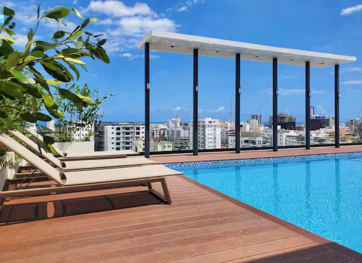 Chic Apt | Pool, Gym Next 2 Bluemall - Santo Domingo