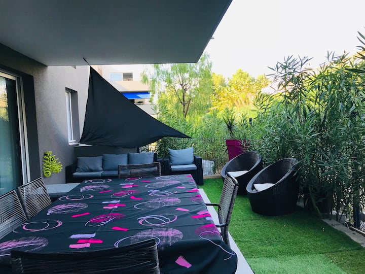 T2 Avec Jardin Entre Plages Et Centre Ville - Fréjus