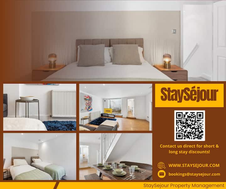 Free Parking | Sleeps 8 | 4bed House - 브라이턴