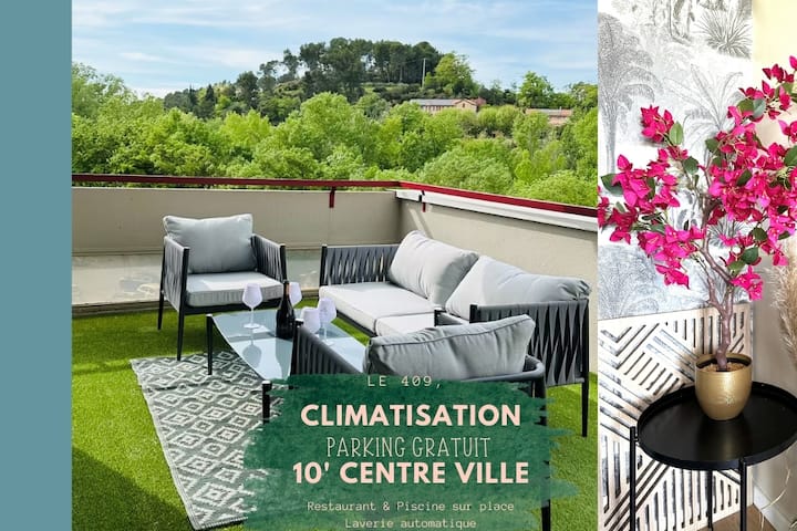 Le 409 T2 Cosy • Clim • Terrasse & Parking Gratuit - Aix-en-Provence