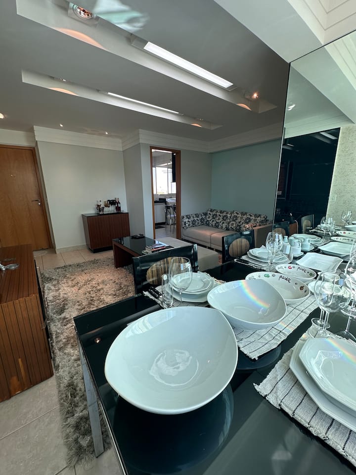 Apart C/ 3 Q, 2 Suítes C/ Ar, 1 Vaga, Wifi 800meg - Goiânia