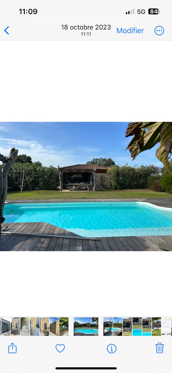 Bas De Villa 3 Chambres Avec Piscine Partagée - Bastelicaccia