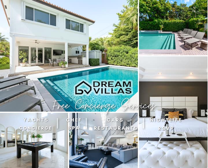 Central Miami Villa For Groups, Pool, Grill, Games - Coral Gables, FL