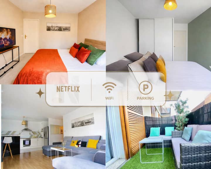 Flat 63m² 2rooms + Parking 10min Disney 5min Gare - Montévrain