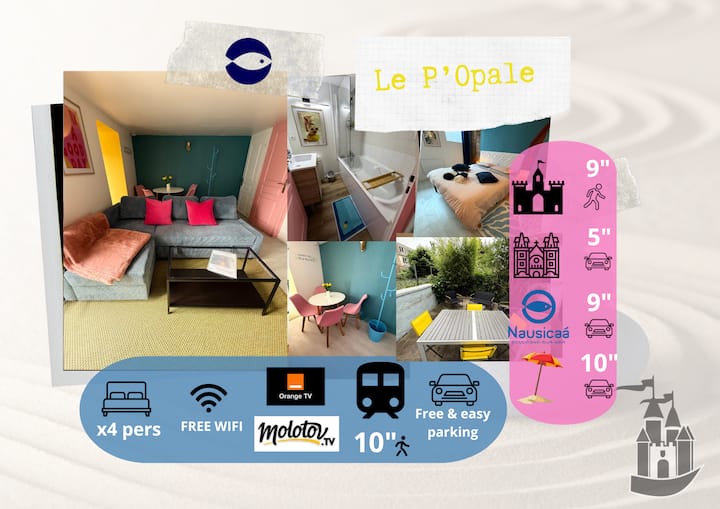 Le P'opale - 4pers, Proche Vieille Ville, Wifi - Boulogne-sur-Mer