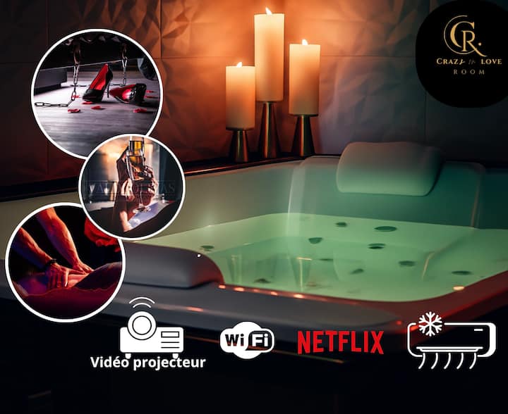 Suite Crazy'nlove Room, Jacuzzi, Cinéma, Camargue - Beaucaire