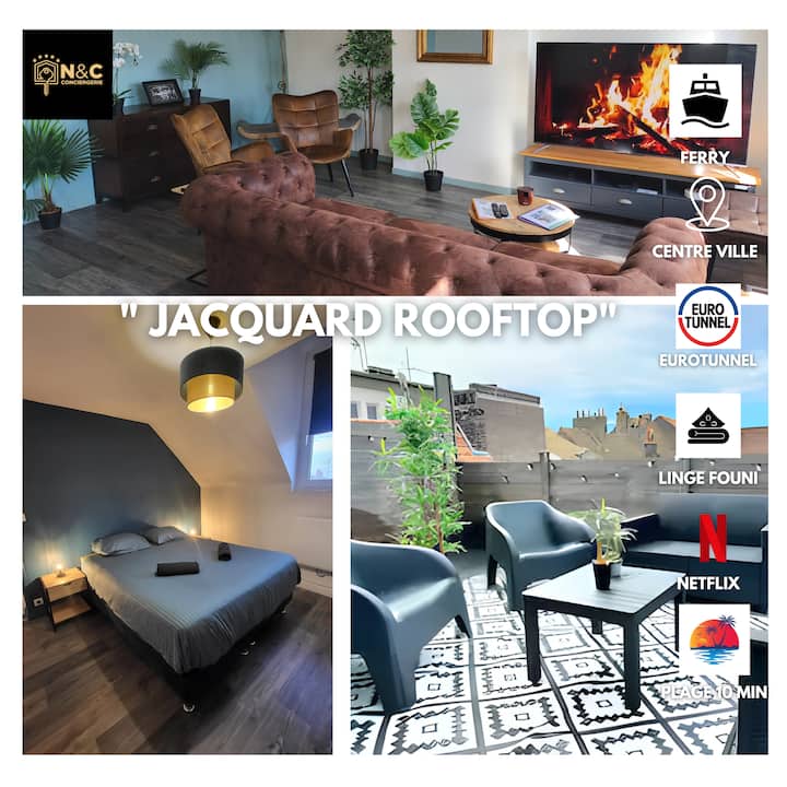 *Le Jacquard Rooftop Duplex Spacieux Calais Centre - Calais