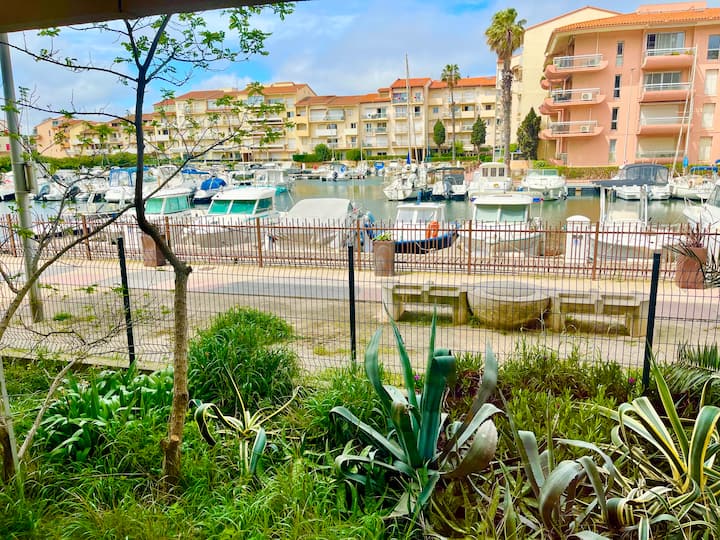 T2 Marina Cosy Vue Mer & Bateaux • Parking • Plage - Sainte-Marie-la-Mer