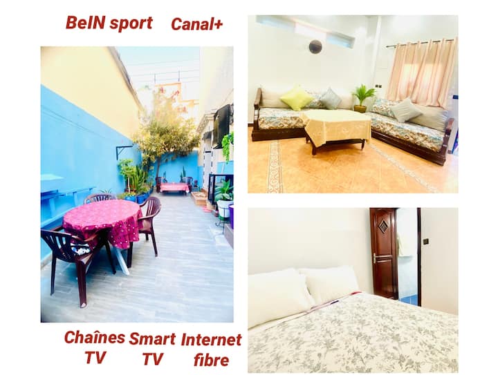 Bel Appart Avec Patio-wifi Fibre-tv Internationale - Agadir
