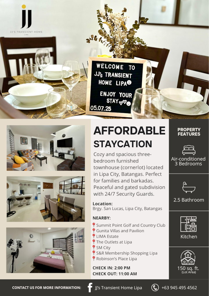 Jj’s Transient Home Lipa - Malvar