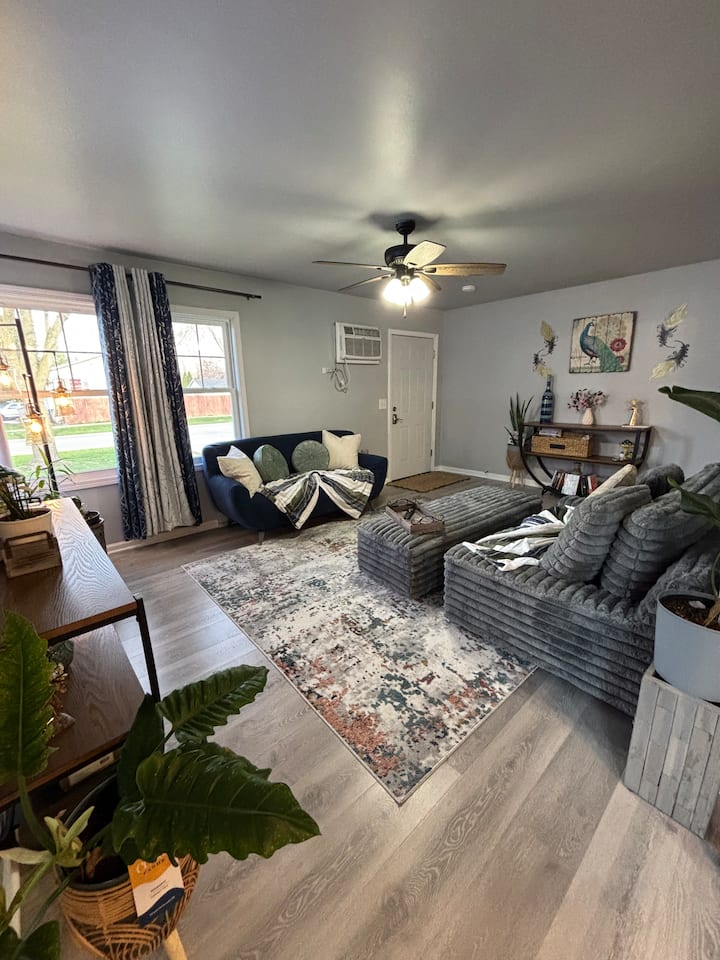 Charming Serene Home, 2bed, 1ba, King Bed, Smarttv - Phillips Park Zoo, Aurora