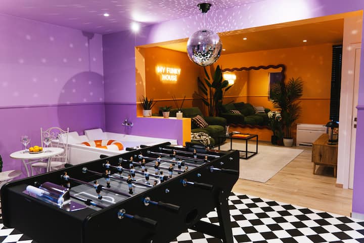 Funky House Manage* Spa - Jacuzzi - Sauna - Jeux! - La Louvière