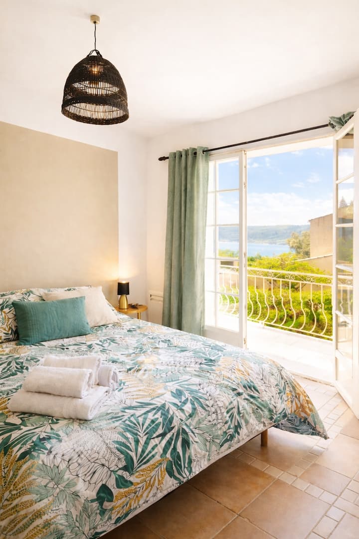 Maison Bell'o 6 Personnes, Chambre Avec  Vue Lac. - Les Salles-sur-Verdon