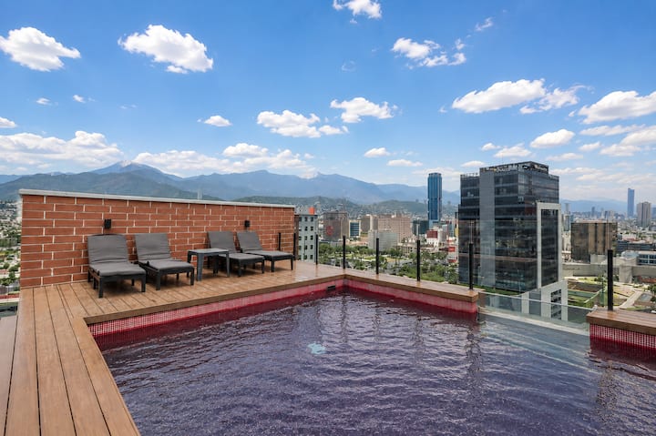 Rooftop + Doble Cama En Barrio Antiguo Mty - Monterrey