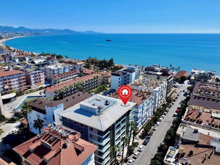 Sa Apartments | Sea View 2br | Rooftop Terrace - Alanya