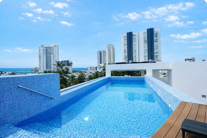 101 Isla Esmeralda |Alberca | Playa Cerca - Mazatlán