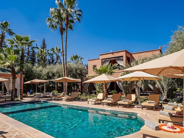 Villa Sophia-exclusivité, Piscine, Rooftop, Staff - Morocco